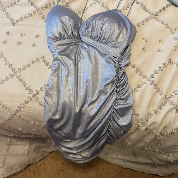 Windsor | Dresses | Windsor Light Blue Satin Dress | Poshmark